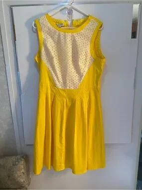 london stlye | Dresses | Yellow Lacepanel Midi Dress | Poshmark